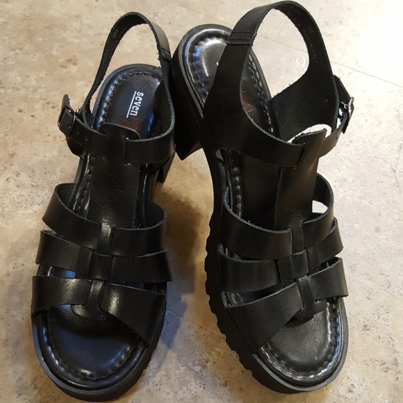 Seven Dials | Shoes | Seven Dials Black Leather Sandals | Poshmark
